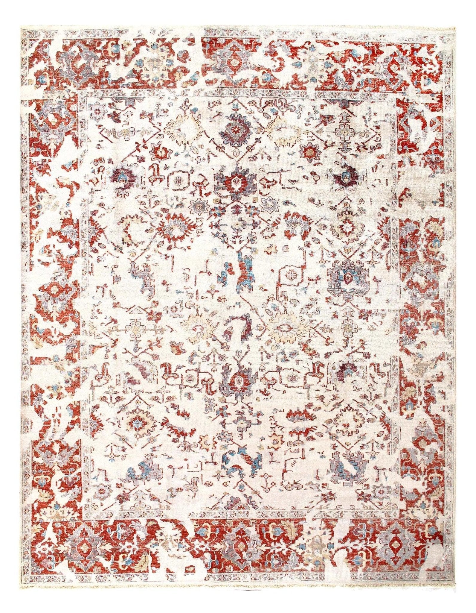 Ivory Broken Design Rug - 9'3'' x 12' - Canvello